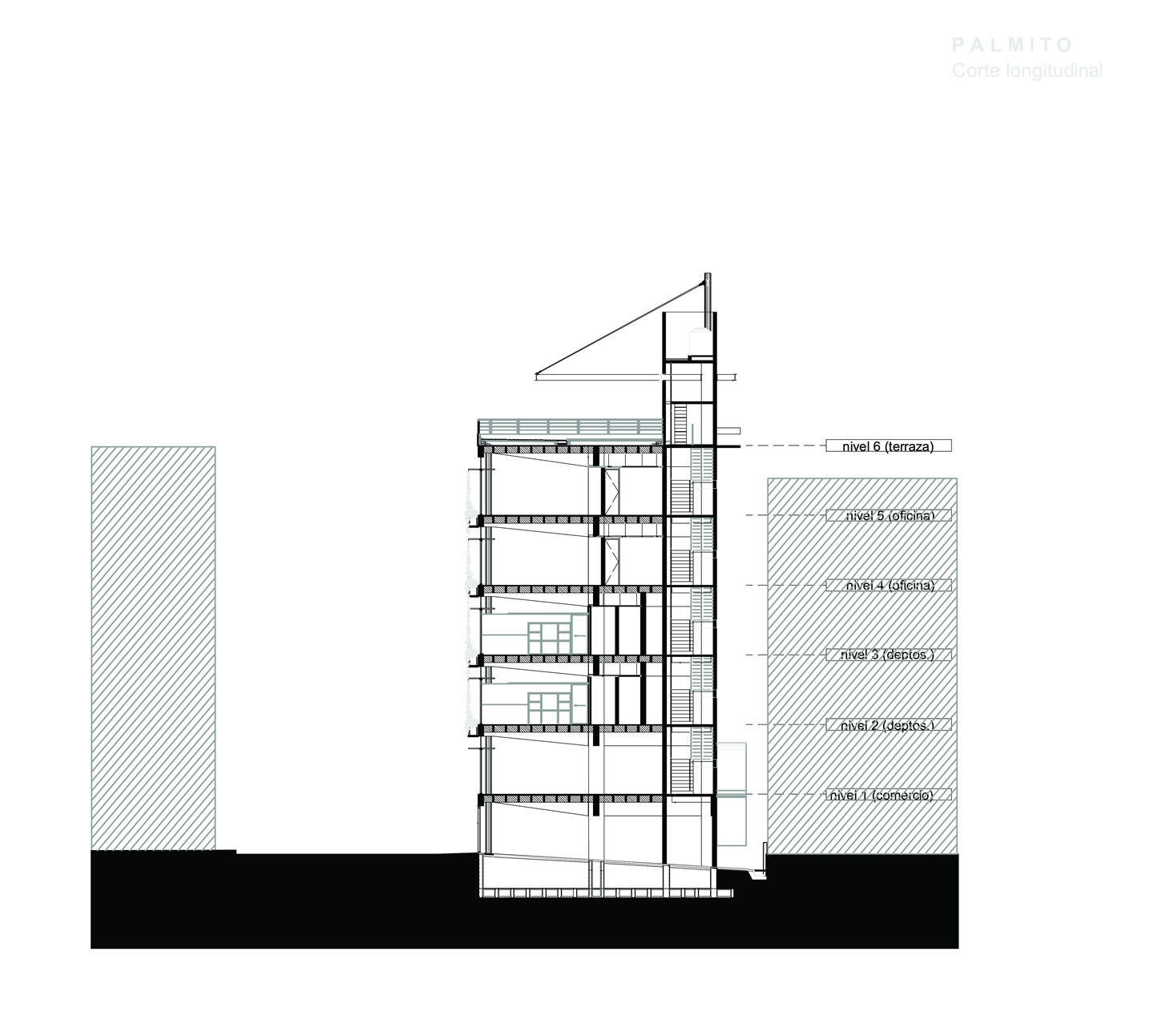 Palmito - ZD+A / Corte Longitudinal - arquiTOUR